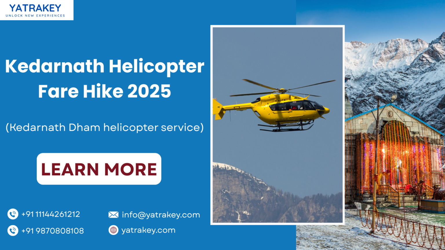 Kedarnath Helicopter Fare Hike 2025 – 49% Increase in Ticket Prices