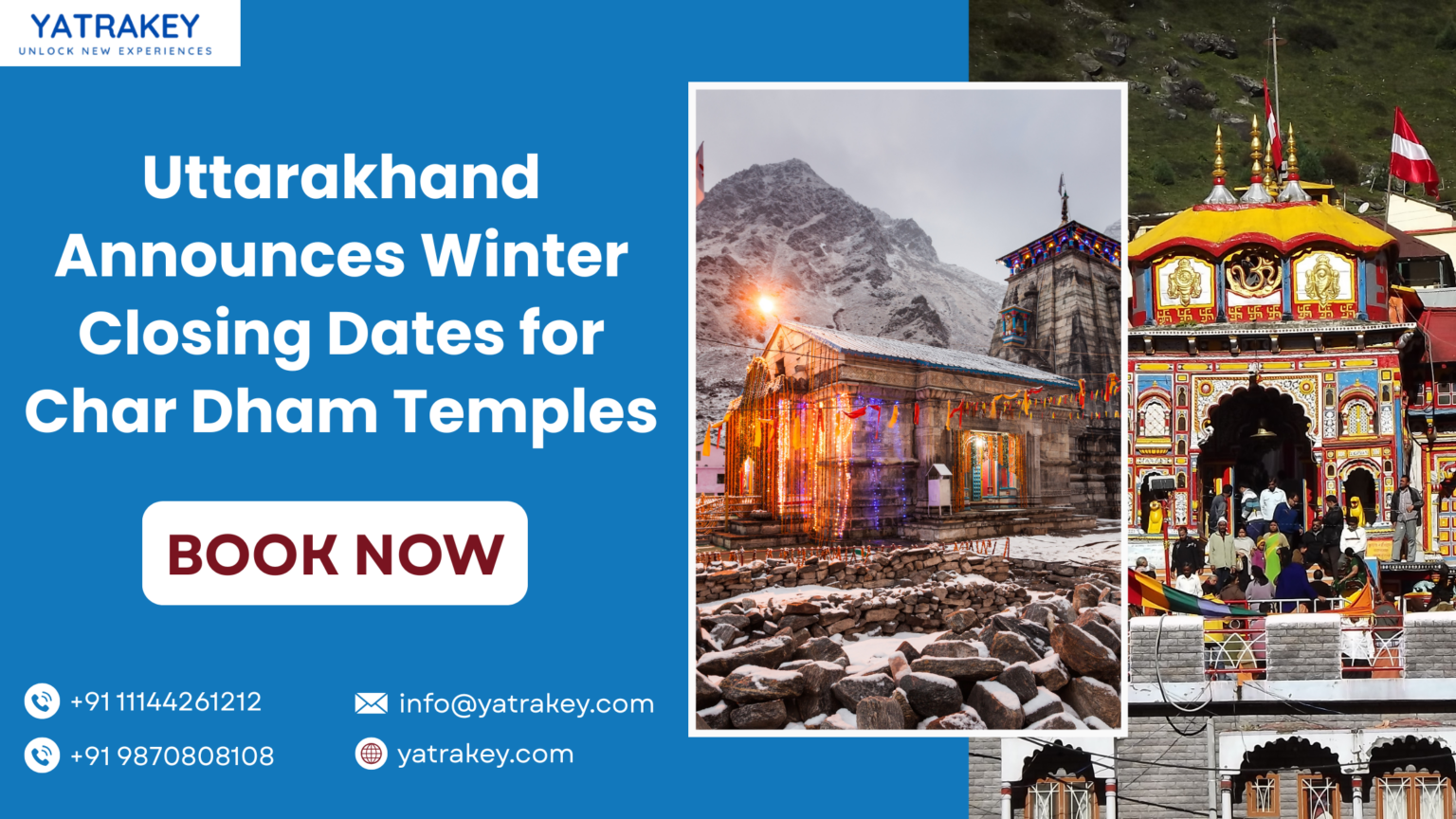 Uttarakhand Announces Winter Closing Dates for Char Dham Temples 2025
